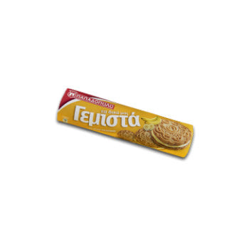 Papadopoulos sandwich cookie filled with banana (gemista) – Recipiada