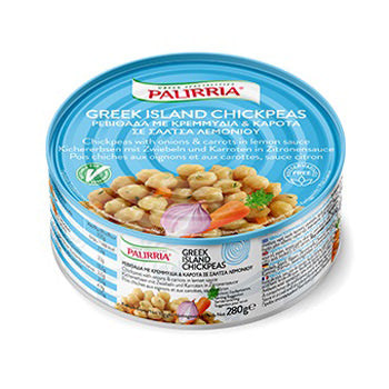 Palirria-Chickpeas with onions & carrots in lemon sauce – Recipiada